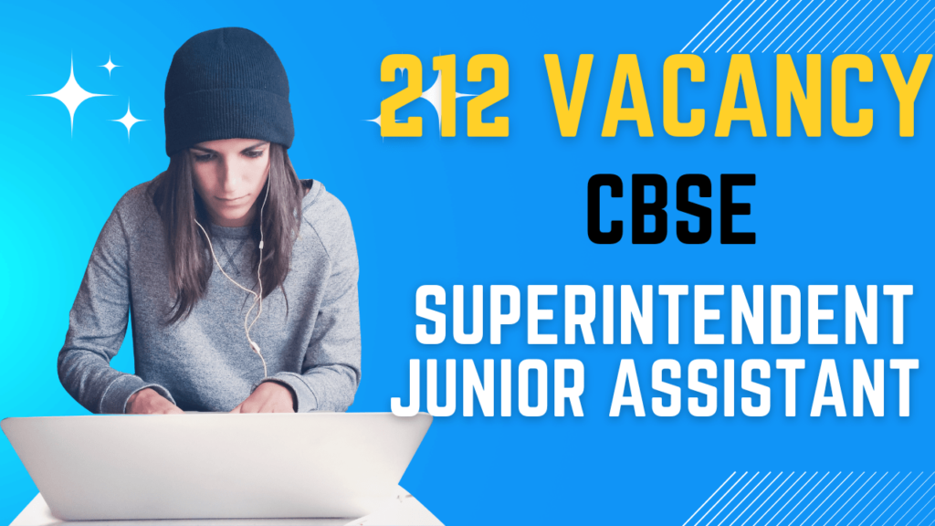CBSE Superintendent and Junior Assistant Recruitment 2025 - tripura ...